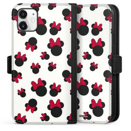 DeinDesign iPhone 11 Handy Klapph&uuml;lle Handyh&uuml;lle aus Kunst Leder schwarz Flip Case Official Licensed Product Minnie Mouse Disney Sideflip mit Lasche
