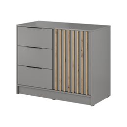 SIDEBOARD NELIANA 105/86/45cm mit 3 Schubladen 1 T&uuml;ren Grau