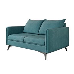 2-SITZER-SOFA Pulse T&uuml;rkis Luxusmicrofaser