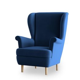 SESSEL LENTIO Ohrensessel Polstersessel, Blau