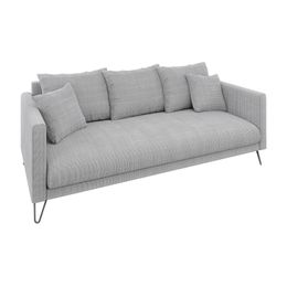 3-SITZER-SOFA Harmony Hellgrau Chenille