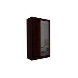 SCHWEBET&Uuml;RENSCHRANK PATRIZIA 150/216/61 cm 2-t&uuml;rig mit Spiegel Wengefarben
