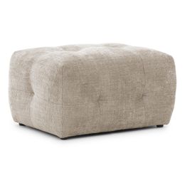 POLSTERHOCKER Kozy im Bumpy-Design aus weichem Dunkelbeige Chenille-Stoff