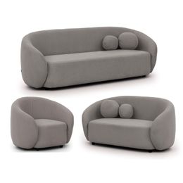 SITZGARNITUR 3+2+1 Roundi Grau Boucl&eacute;