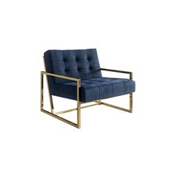 LOUNGESESSEL Duban Blau Samtstoff