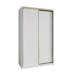 SCHWEBET&Uuml;RENSCHRANK NISSE 120/205/60 cm 2-t&uuml;rig Wei&szlig;