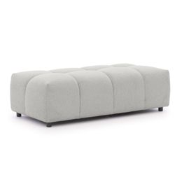 HOCKER Bubble mit Sitzfl&auml;che in Bubble-Optik aus weichem Hellgrau Strukturstoff mit sch&ouml;ner Sitzkomfort