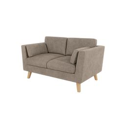 2-SITZER-SOFA Mario Dunkelbeige Microfaser