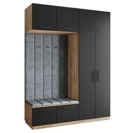 GARDEROBENSCHRANK REMA 180/240/60 cm Modern Garderobe-Set Eiche Wotan