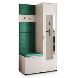 GARDEROBENSCHRANK VIRA 95/181/51 cm Modern Garderobe-Set Kaschmir