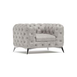 CHESTERFIELD-SESSEL Quantum Grau Samt