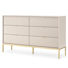 SIDEBOARD STELLARE 154/91/39cm mit 6 Schubladen Kaschmir
