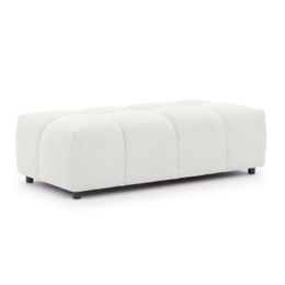 HOCKER Bubble mit Sitzfl&auml;che in Bubble-Optik aus weichem Creme Strukturstoff mit sch&ouml;ner Sitzkomfort