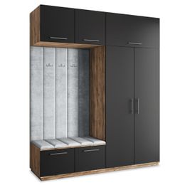 GARDEROBENSCHRANK REMA 200/240/60 cm Modern Eichefarben