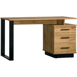 SCHREIBTISCH KIMA 135x56x74,9 cm B&uuml;rotisch Computertisch, Eiche Wotan