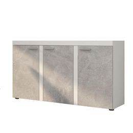 SIDEBOARD RITMO 149x40x82 cm mit 3 T&uuml;ren Wei&szlig;