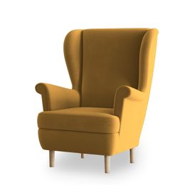 SESSEL LENTIO Ohrensessel Polstersessel, Gelb