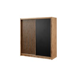 SCHWEBET&Uuml;RENSCHRANK DRAVEN 203/215/60,5 cm 2-t&uuml;rig Eiche Wotan