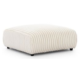 HOCKER Mollis Hellbeige Pl&uuml;schcord