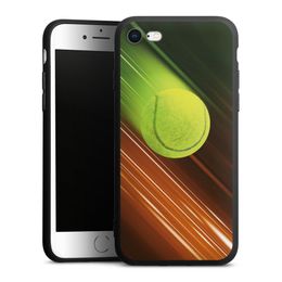 DeinDesign iPhone SE (2020) Handy Premium Silikon H&uuml;lle Handyh&uuml;lle schwarz Case Hobby Ball Tennis Silikon Premium Case