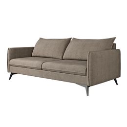 3-SITZER-SOFA Pulse Dunkelbeige Luxusmicrofaser