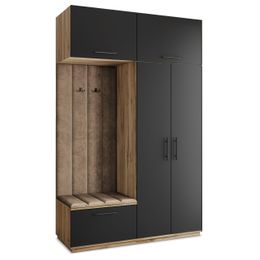 GARDEROBENSCHRANK REMA 150/240/60 cm Modern Garderobe-Set Eiche Wotan