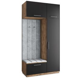 GARDEROBENSCHRANK REMA 120/240/60 cm Modern Eichefarben