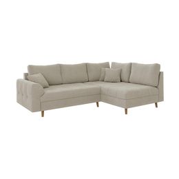 ECKSOFA Henrik Beige Boucle - Ottomane rechts