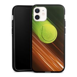 DeinDesign iPhone 12 mini Handy Silikon H&uuml;lle Case schwarz Handyh&uuml;lle Ball Tennis Hobby