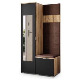 GARDEROBENSCHRANK VIRA 95/181/51 cm Modern Garderobe-Set Eiche Wotan