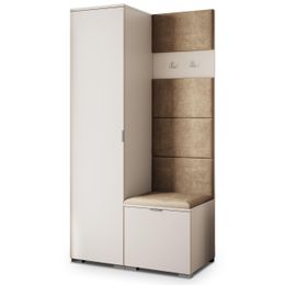 GARDEROBENSCHRANK LORI 95/181/51 cm Modern Garderobe-Set Kaschmir