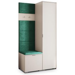 GARDEROBENSCHRANK LORI 95/181/51 cm Modern Garderobe-Set Kaschmir