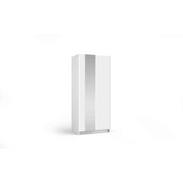SCHWEBET&Uuml;RENSCHRANK CERON 80/182/54,6cm 2-t&uuml;rig mit Spiegel Wei&szlig;