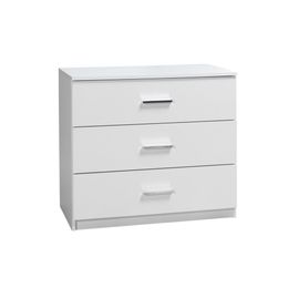 KOMMODE ELDRI 93/80,5/42cm mit 3 Schubladen T&uuml;ren Wei&szlig;