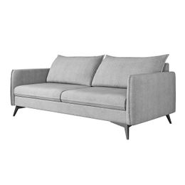 3-SITZER-SOFA Pulse Silber Luxusmicrofaser
