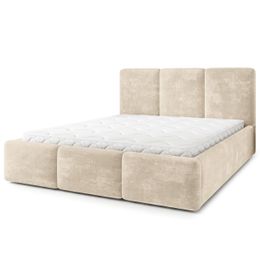 POLSTERBETT MORENA LM 140x200 cm mit Bettk&auml;sten - Creme