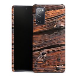 DeinDesign Galaxy S20 FE Handy Premium Case Smartphone Handyh&uuml;lle Schutzh&uuml;lle gl&auml;nzend Beams Wooden Look Wood Premium Case