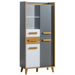 B&Uuml;CHERREGAL FIABA 90/195,2/55 cm Wohnzimmerregal Hochschrank Regal Anthrazit
