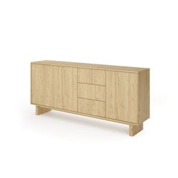 KOMMODE TRAVE 183,3/82,6/38,1cm mit 3 Schubladen 3 T&uuml;ren Eichefarben