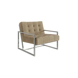 LOUNGESESSEL Duban Beige Samtstoff