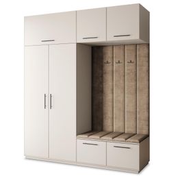 GARDEROBENSCHRANK REMA 200/240/60 cm Modern Garderobe-Set Kaschmir