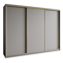 SCHWEBET&Uuml;RENSCHRANK NISSE 270/205/60 cm 3-t&uuml;rig Graphitfarben