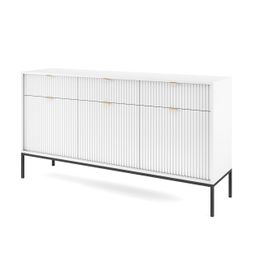 SIDEBOARD STELLARE 154/83/39 cm mit 3 Schubladen 3 T&uuml;ren Wei&szlig;