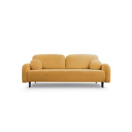 BETTSOFA VIVO Kupferfarben Geflochtener Stoff mit Schlaffunktion