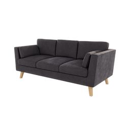 3-SITZER-SOFA Mario Graphit Microfaser