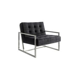 LOUNGESESSEL Duban Schwarz Samtstoff