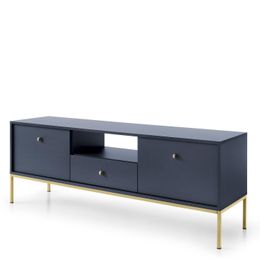 LOWBOARD MONDO 153,4x39x56,2 cm mit 1 Schubladen und 2 T&uuml;ren Blau