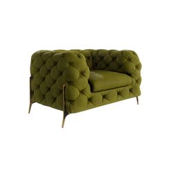 CHESTERFIELD-SESSEL Lexi Olive Samt