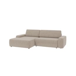 ECKSOFA Lopez Beige Samt-Stoff