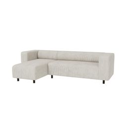 ECKSOFA Tove Beige Cord - Ottomane links